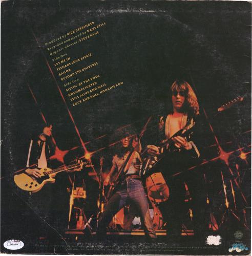 Rick Derringer Autographed Derringer Live Album - JSA