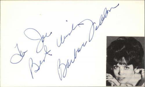 Barbara Feldon Actress Get Smart Signed 3" x 5" Index Card