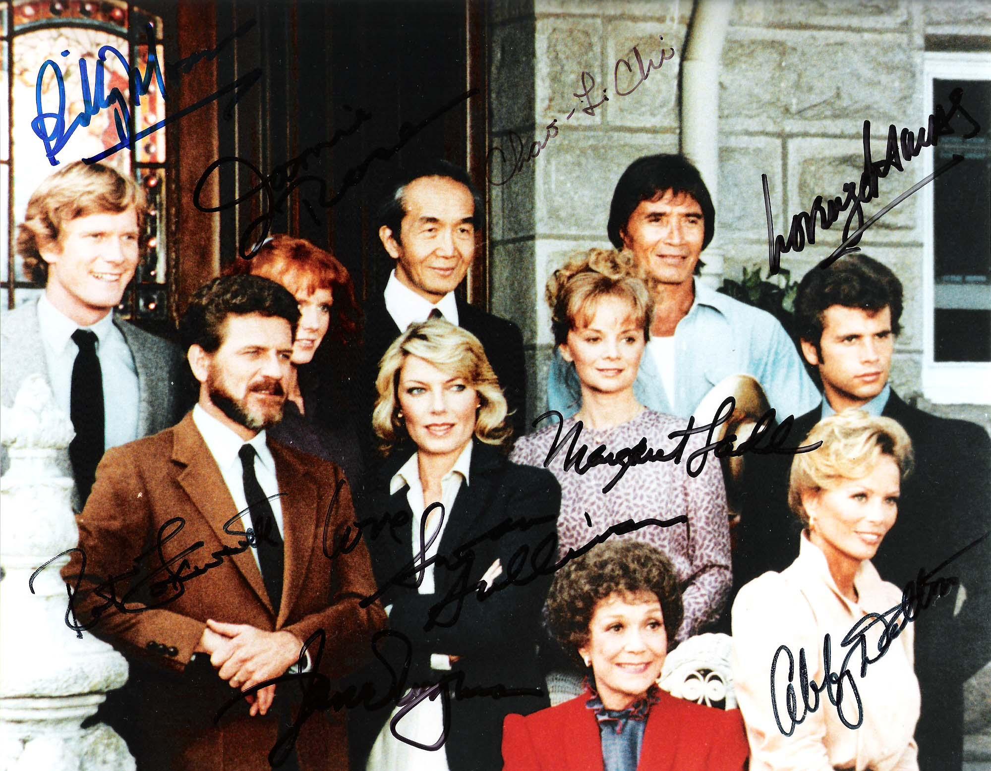 FALCON CREST" Signed by JANE WYMAN, LORENZO LAMAS, CHAO LI CHI, SUSAN ...