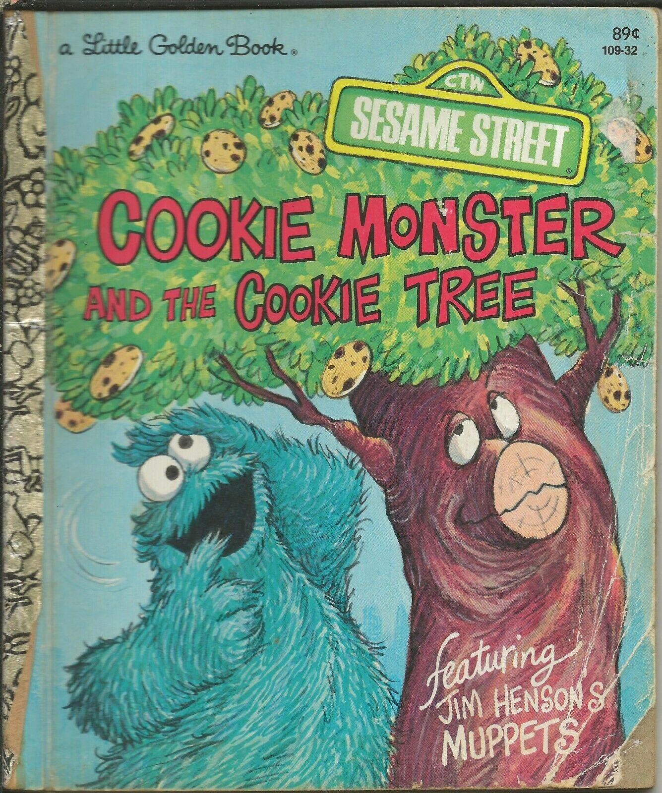 ORIGINAL Vintage 1981 Sesame Street Cookie Monster Cookie Tree Golden Book original-vintage-1981-sesame-street-cookie-monster-cookie-tree-golden-book