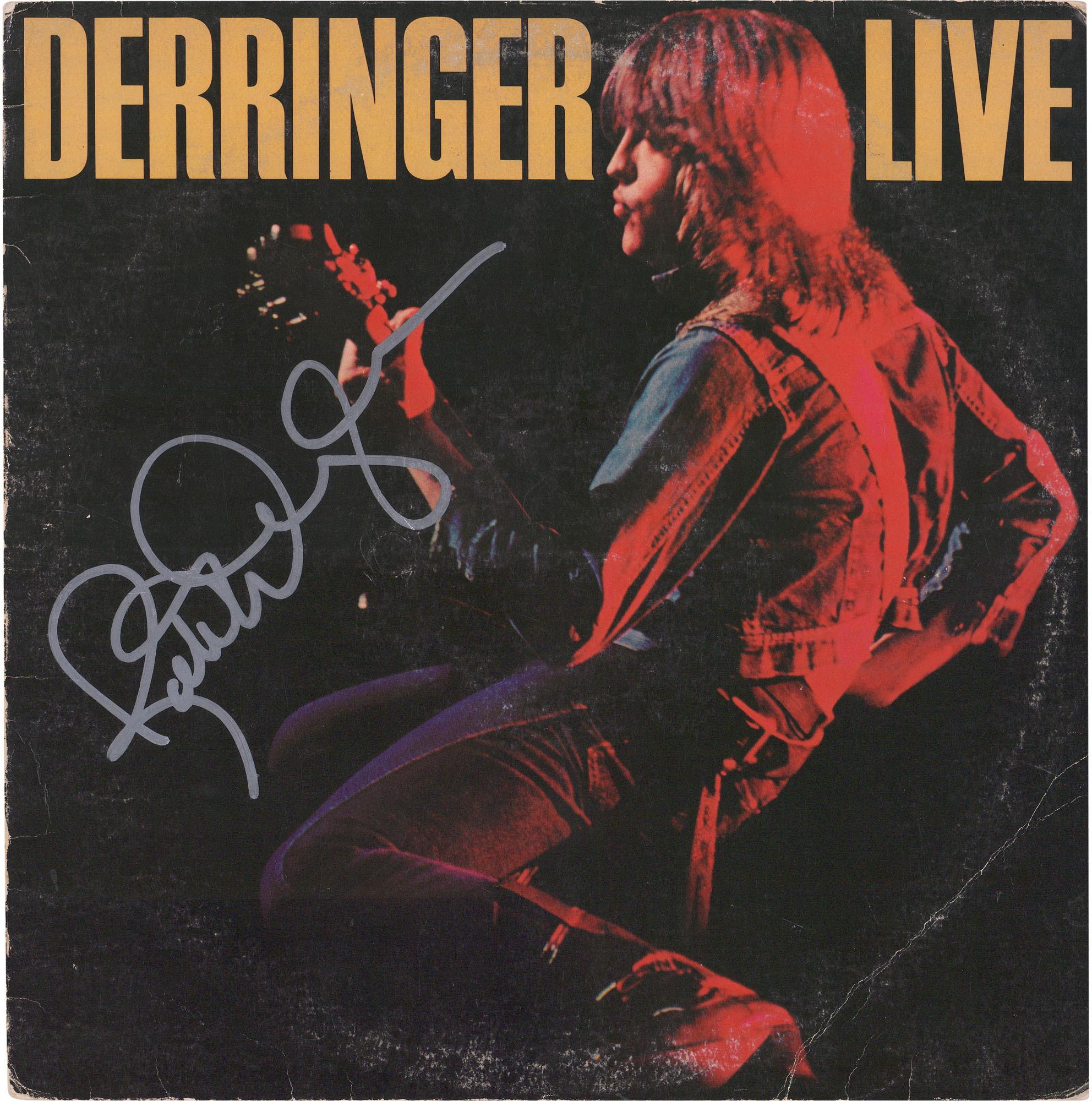 Rick Derringer Autographed Derringer Live Album - JSA